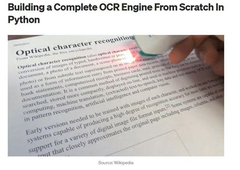 building a complete ocr engine from scratch in python r artificial