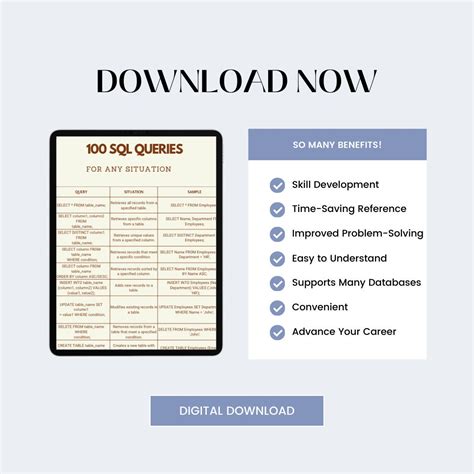 Ultimate Sql Queries Cheat Sheet 100 Versatile Sql Commands For Every