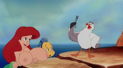 Rule 34 Ariel Big Breasts Breasts Disney Edit Female Fish Flounder