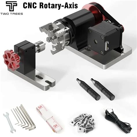 Twotrees Cnc 4 축 회전축 Ttc450 Cnc 밀링 머신용 3 턱 척 구조 회전축 클램프 직경 4 60mm