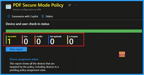 enable or disable pdf secure mode policy in ms edge browser using m365