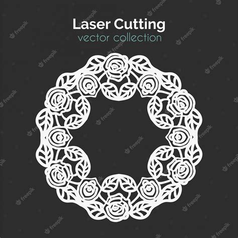 레이저 컷 템플릿 프리미엄 벡터