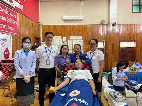 ຂະບວນການບໍລິຈາກເລືອດ ເພື່ອສະເຫຼີມສະຫຼອງວັນຊາດທີ 2 ທັນວາ ຄົບຮອບ 47 ປີ 2 ທັນວາ 1975 2 ທັນວາ