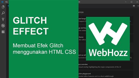Belajar Html Css Membuat Glitch Effect Youtube