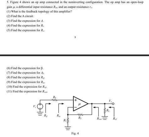 Solved 5 Figure 4 Shows An Op Amp Connected In The Noni