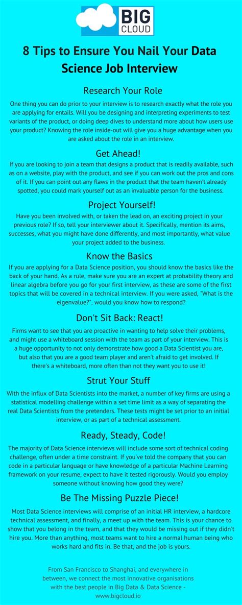 8 tips to ensure you nail your data science interview infographic facts