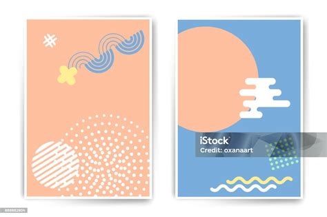 벡터 간단한 도형 최소한의 추상 포스터 템플릿 집합입니다 최소한의 현대 현수막 브로셔 커버입니다 최신 유행 스타일 에디션입니다 수정 하 고 텍스트를 추가 쉽게 추상적인에