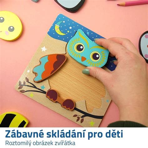 Dřevěné puzzle pro nejmenší - sova | Darky.cz