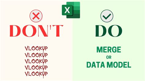 Dont Use Vlookup Use Merge Table Or Data Model Power Query And Excel