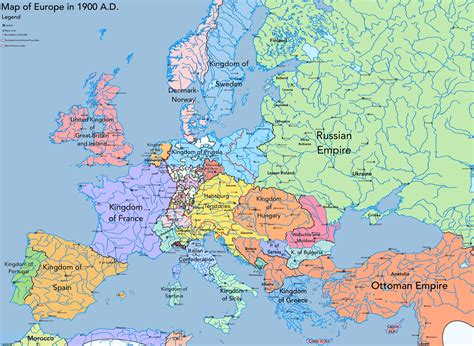 Europe 1900 Map Of Prussia