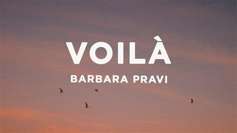 Barbara Pravi Voilà Paroleslyrics Youtube Music