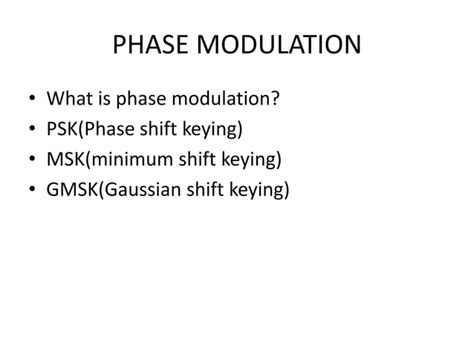 Phase Shift Ppt