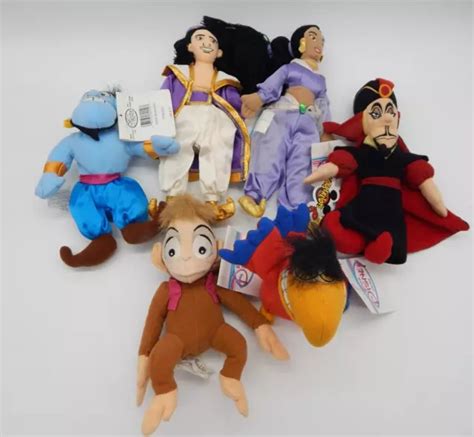 Disney Aladdin Jasmine Aladdin Genie And More Bean Bag Plush Figures Nwt