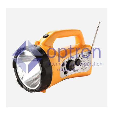 Powerful Led Torch Lamp With Am Fm Radio Optron