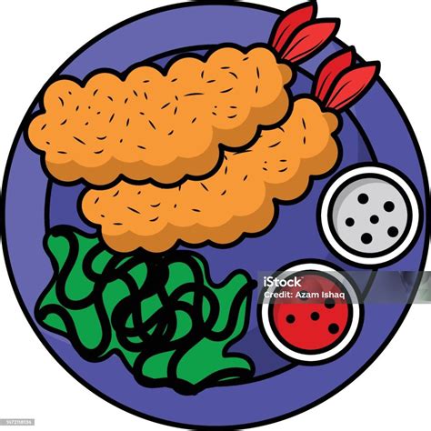 고추 마늘 새우 플래터 소스 개념 Freid 새우 벡터 개요 색상 아이콘 디자인 아시아 요리 기호 유명한 접시 기호 길거리 음식 스톡 일러스트 레이 션 건강한 생활방식에