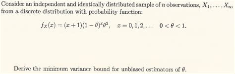 Solved Consider An Independent And Identically Distributed
