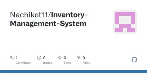 Github Nachiket11 Inventory Management System