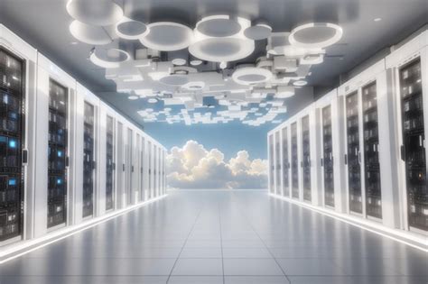 Premium Ai Image Modern Datacenter Cloud Computing 3d Rendering