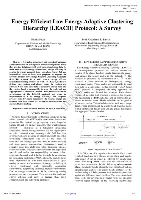 Pdf Ijert Energy Efficient Low Energy Adaptive Clustering Hierarchy