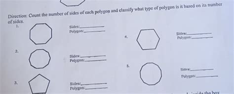 Solved Direction Count The Number Of Sides Of Each Polygon And