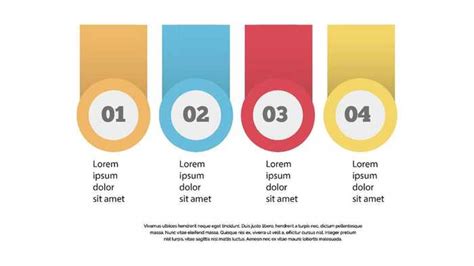 Explore A Number Line Chart With Four Interactive Options Powerpoint Template Free Download