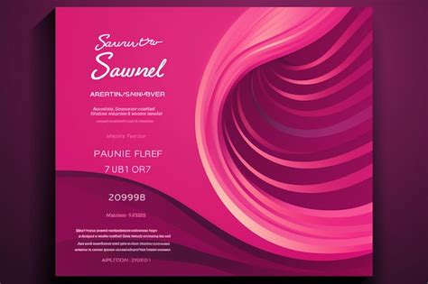 Premium Photo Stylish Pink Curve Frame Template For Party Invitations