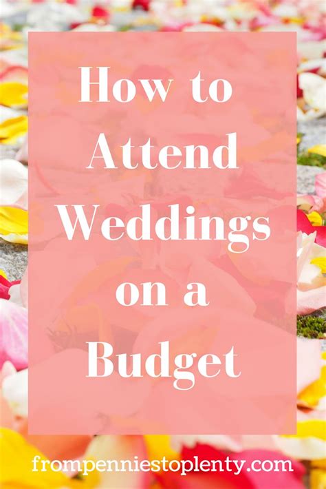Tips For Attending Weddings On A Budget