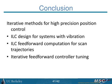 Ppt Iterative Methods For Precision Motion Control With Application To A Wafer Scanner System