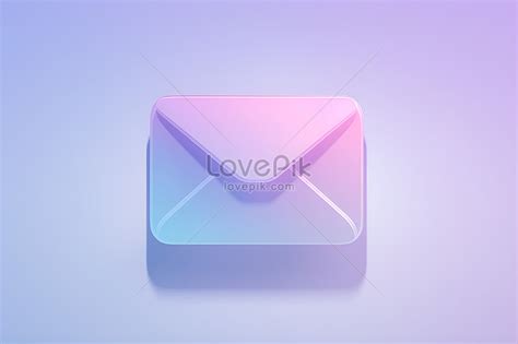 파란색과 보라색 그라데이션 봉투 일러스트 무료 다운로드 Lovepik