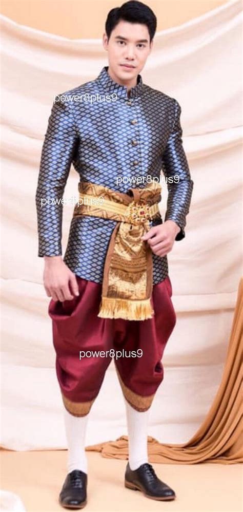 Thailand Traditional Dress Men Martial Arts Men Wear Dress Thai Stock