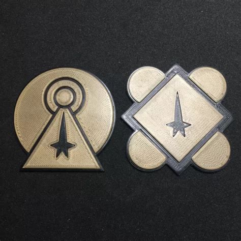 Star Trek Tos Constitution Class Emblem Badges 3d Printing Model Threeding