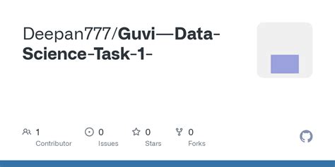 Github Deepan777guvi Data Science Task 1