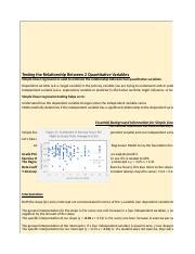 Understanding Simple Linear Regression Relationship Between Course Hero