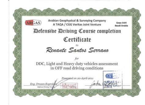 Defensive Driving Course Certificate Copy Copy
