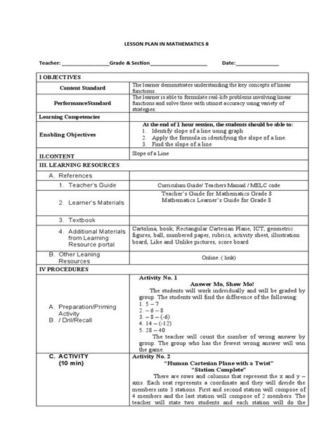 Sample Dlp Modified Pdf