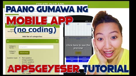 Appsgeyser Tutorial Paano Gumawa Ng Mobile App No Coding Youtube
