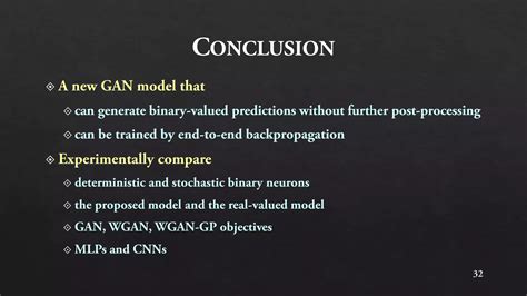 Training Generative Adversarial Networks With Binary Neurons By End To End Backpropagation Ppt