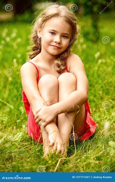 Pretty Young Girl Stock Image Image Of Dress Park 127771437