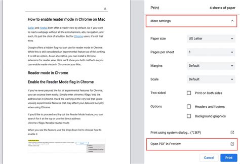 How To Print Pages Without Ads In Safari Firefox And Chrome On Mac