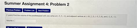 solved summer assignment 4 problem 2 1 ﻿point ﻿find the