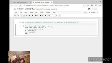 Engineering Problem In Partial Differential Equation Using Pythonjupyter Notebook Youtube