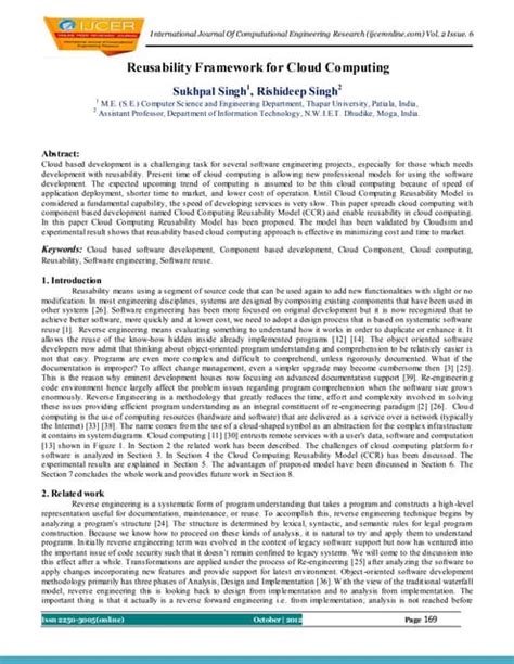 Reusability Framework For Cloud Computing Pdf