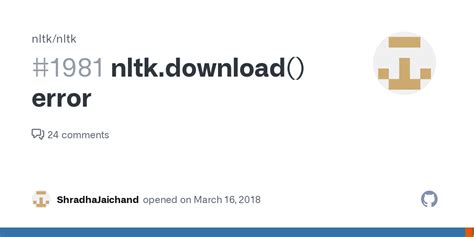 nltk download error · issue 1981 · nltk nltk · github