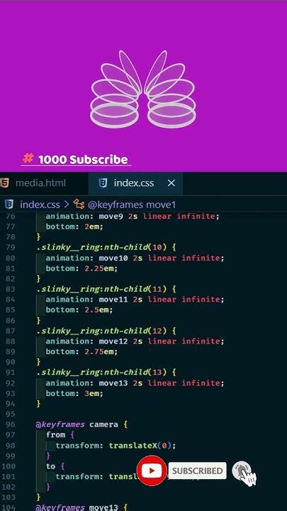 insane 3d waves circle css v2 shorts css js coding programming