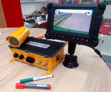 Autonomous Combine Set To Harvest Russian Fields