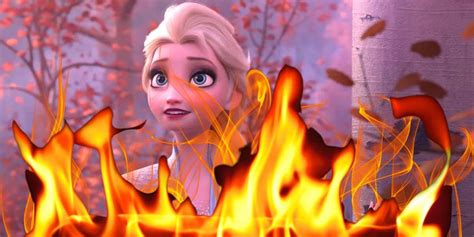 Burning Fire Queen Elsa