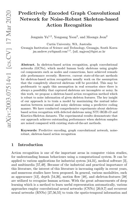 Pdf Predictively Encoded Graph Convolutional Network For Noise Robust