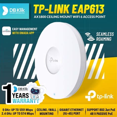 Promo Access Point TP Link EAP613 AX1800 Ceiling Mount WiFi 6 EAP 613 Cicil 0 3x Jakarta