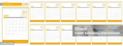 일정 2023 템플릿 12 개월 간단한 월간 수직 달력 기업 디자인 영어로 레이아웃 주간은 일요일부터 시작됩니다 3d 벡터 고립 된 일러스트 레이 션 디자인 만화 파스텔