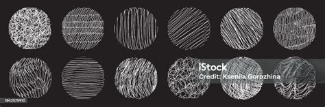 Hand Drawn Hatching Line Texture Set Crosshatch Freehand Stroke Doodle